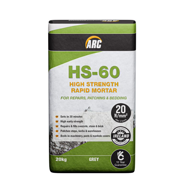 ARC HS-60 HIGH STRENGTH RAPID MORTAR 20kg – Arc Building Products